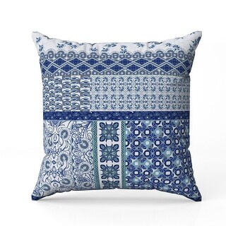 Amrita Sen Flower Castle Patchwork Faux Suede Throw Pillow - Bed Bath & Beyond - 32956094