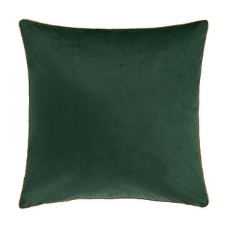 J. Queen New York Noelle Evergreen 18" Square Embellished Decorative ...