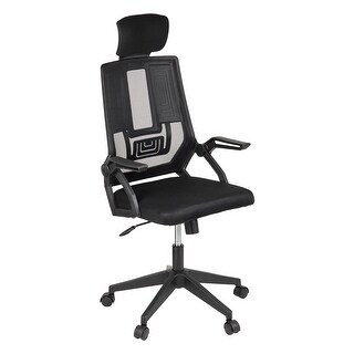 Mind Reader Swivel Office Chair with Headrest, Height Adjustable, Desk ...