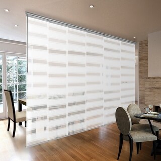 InStyleDesign Pier White 3 to 6 Panel Single Rail Panel Track Room ...