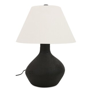 NADAAL STUDIOS Zorion, Table Lamp EcoMix and Mango Wood Base - 15.75 X ...