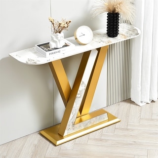 Console Table, Exquisite Shape Design w/ Adjustable Foot Pads - Bed ...