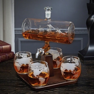 Sail Away Whiskey Decanter Set with Globe Glasses - Bed Bath & Beyond ...
