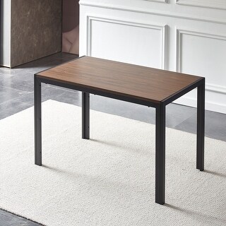 Veneered MDF Wood Structure Rectangular Walnut Dining Table - Bed Bath ...
