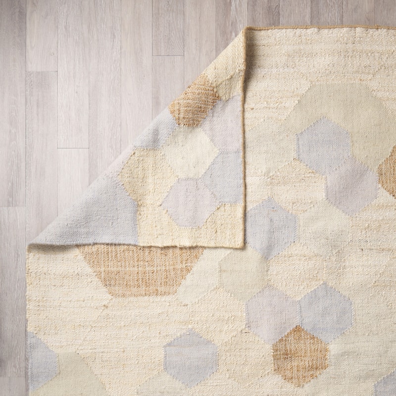 Mayson 5x8 Cream Multi-Colored Honeycomb Pattern Area Rug - 96.0L x 60 ...