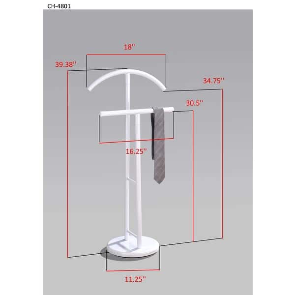 Sleek White Valet Stand with Half-Moon Hanger - Bed Bath & Beyond ...