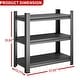 63/31.5 in. H Adjustable Heavy-Duty Metal Storage Shelves, 4/3 Layer ...