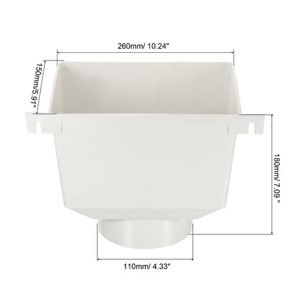 PVC Siphon Drain Straight Insert Floor Grid Cover Strainer White - Bed ...