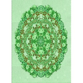 Ahgly Company Machine Washable Transitional Jade Green Area Rugs - Bed ...