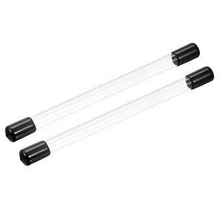 Clear Rigid Tube Plastic Tubing with Black Cap 10mmx11mm/0.4"x0.43", 2 ...