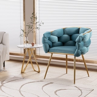 Ouyessir Upholstered Velvet Armchair with Metal Legs - Bed Bath ...