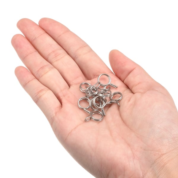 Double Wire Spring Hose Clamp, 20pcs 304 Stainless Steel 8mm Spring ...