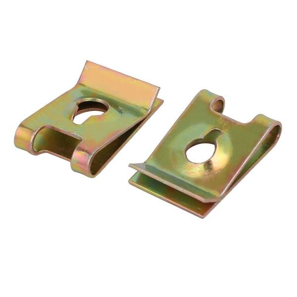 20pcs Speed Fastener U Nut Clip for M5 / ST4.8 Screw Bolt - Brass Tone ...