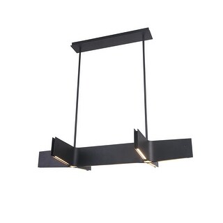 7-Light Sand Black Double Cross Frame LED Light Fixture - Bed Bath ...