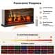 80" Farmhouse Fireplace TV Stand with 3-Sided Electric Fireplace, Glass ...