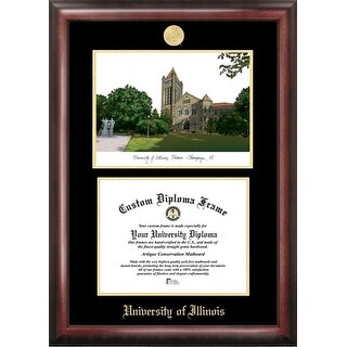 University of Illinois, Urbana-Champaign 11w x 8.5h Gold Embossed ...