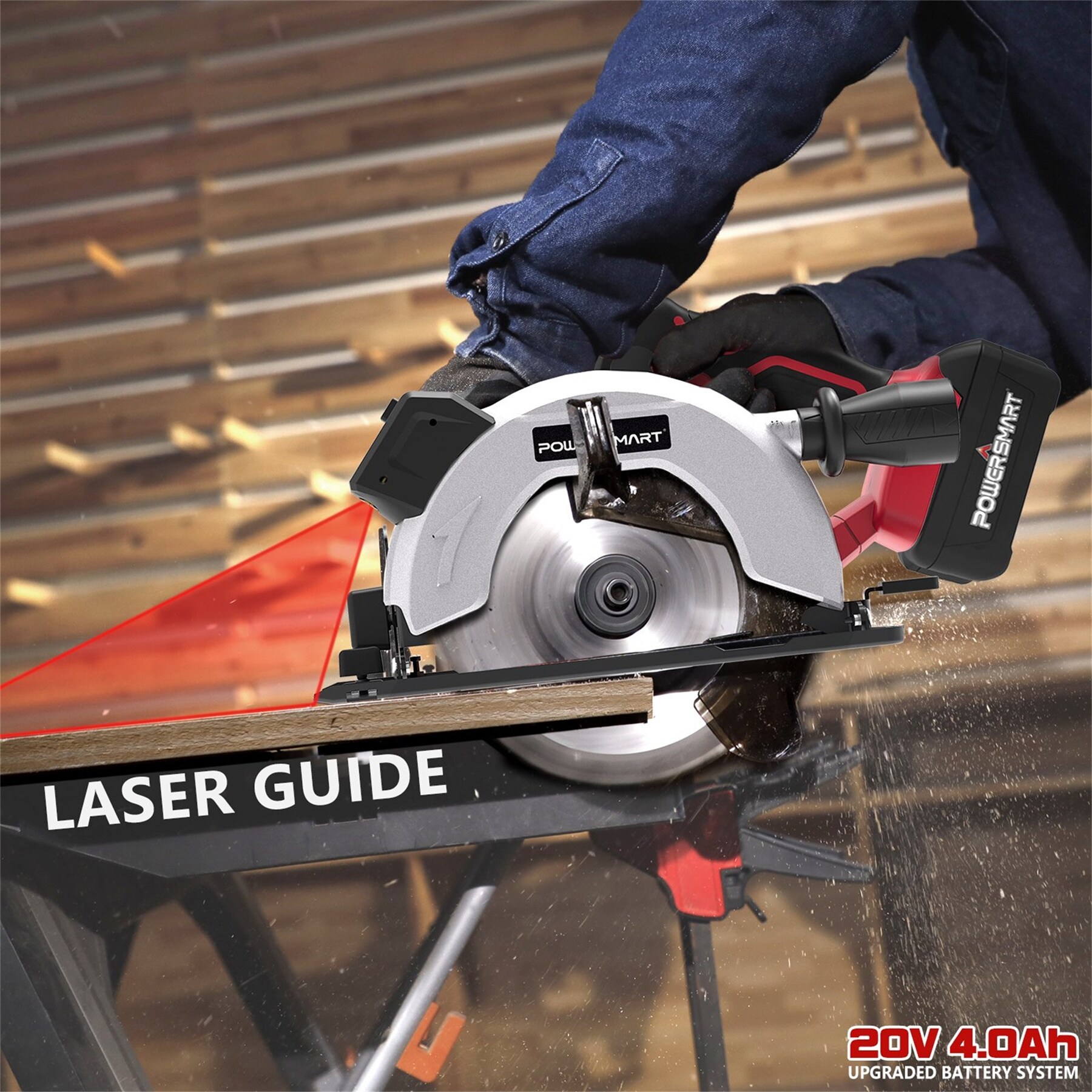 20V Cordless Circular Saw with Laser Parallel Guide Bed Bath Beyond 36758064
