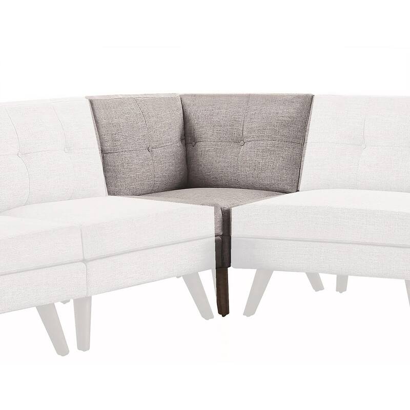 Morgan Grey Corner with Button Tufted Cushions - Overstock - 33991563