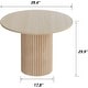 PAKASEPT Round Dining Table, Modern Kitchen Table with Solid Wood ...