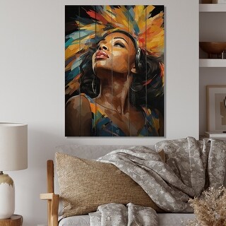 Designart "Jazz African American Portrait II" African American Print on ...