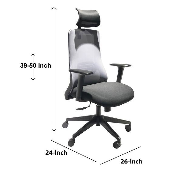 Adjustable Headrest Ergonomic Office Chair Padded Swivel Desk Chair ...