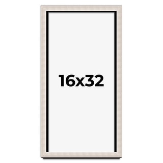 16x32 Shadow Box Frame Silver Real Wood Contemporary Shadowbox Display ...