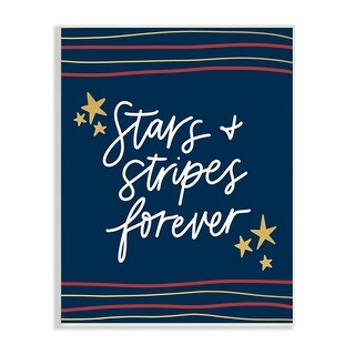 Stupell Stars Stripes Forever Americana Independence Day Wood Wall Art ...
