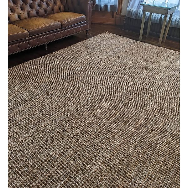 10x13 Feet Thick Chunky Natural Jute Hand-Woven Braided Farmhouse Area ...