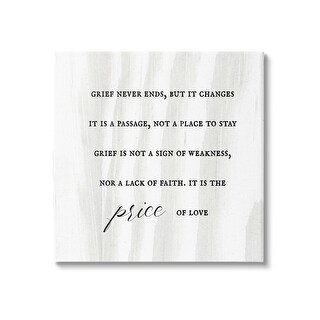 Stupell Grief Is Love Inspirational Sorrowing Lamentation Phrase Canvas ...