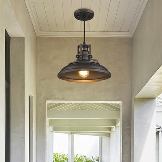 1-Light Barn Pendant Light, Farmhouse Vintage Pendant Light, Oil Rubbed ...