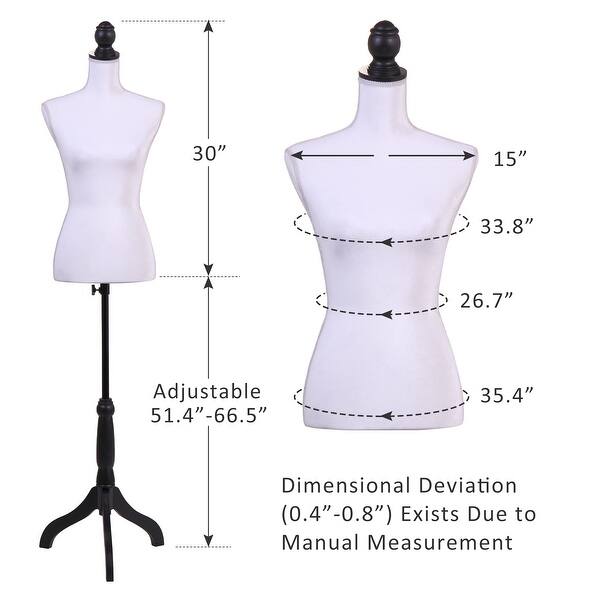Female Mannequin Dress Form Clothing Display Rack with Fabric Surface ...