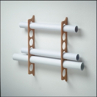 Teak Wall Mount Blueprint Storage Rack - Bed Bath & Beyond - 33617492