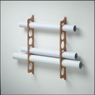 Teak Wall Mount Blueprint Storage Rack - Bed Bath & Beyond - 33617492