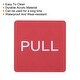 4Pcs Push Pull Door Sign Adhesive Square Acrylic Sticker Marker Red ...