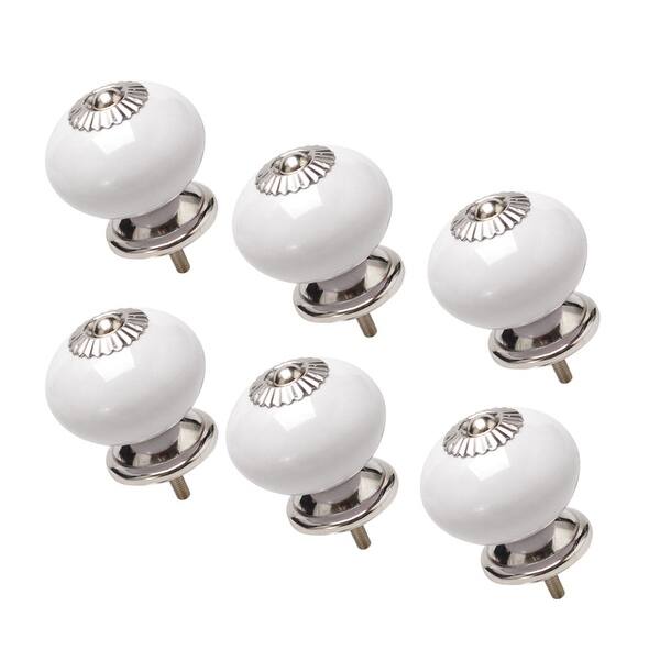 Ceramic Vintage Knob Drawer Round Pull Handle Wardrobe Dresser 6pcs ...