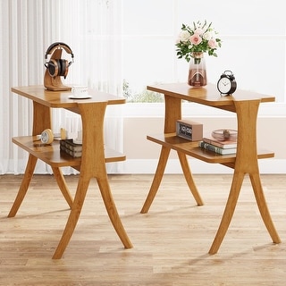 Brown Side Table Narrow End Table for Living Room - Bed Bath & Beyond ...