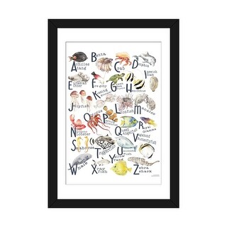 iCanvas "Under The Sea A To Z Fish Alphabet Poster" by Wandering Laur ...