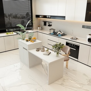 63"-72" Modern and Durable Countertop Kitchen Island Extendable Top ...