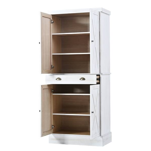 Natural MDF Storage Cabinet with Drawer and Doors for Living Room - Bed ...