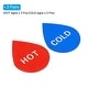 Self Stick Hot/Cold Water Label, Drop Shape Signs Red/Blue - Bed Bath ...