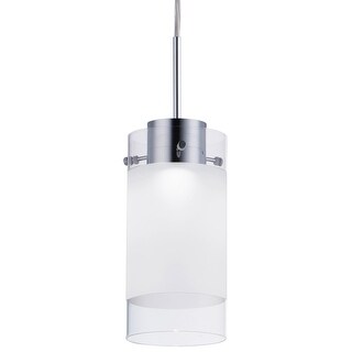 Maxim Scope 12" LED Frosted / Clear Glass Pendant - Bed Bath & Beyond ...