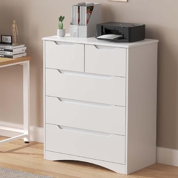 Moasis Modern 6-Drawer Storage Chest Dresser Drawer Organizers with LED ...