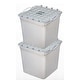 STARPLAST Stacking Storage Bin with Hinged Lid, 2 Pack - Bed Bath ...