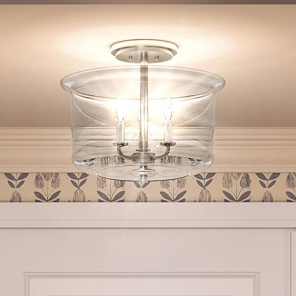 Luxury French Country Ceiling Light, 11.875"H x 13.75"W, with English ...