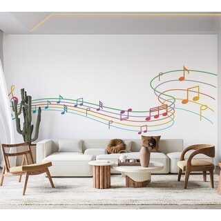 Premium Wallpaper Wall Mural - Colorful Music Notes - Bed Bath & Beyond ...