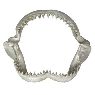Replica Imitation Shark Jaw Wall Sculpture Resin Coastal Nautical Decor ...