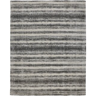 Malana Handwoven Graident Rug, Charcoal Gray, Area Rug - 8' x 10' - Bed ...