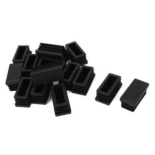 20mm x 40mm Shape Caps Pipe Inserts End Blanking Black 15PCS - Bed Bath ...