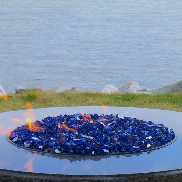 Cobalt Blue Reflective Fire Pit Glass - On Sale - Bed Bath & Beyond - 38917293