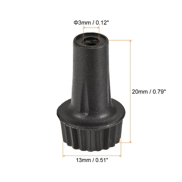 Light Turn On/Off Switch Knob Replacement 20mm Length Black 9Pcs - Bed ...